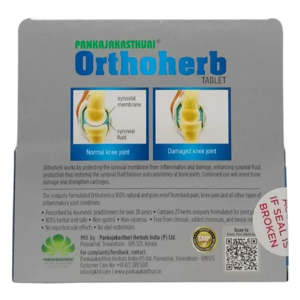 Orthoherb Tablet - Pankaja Kasthuri Herbals - AyurCentral Online