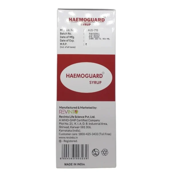 Haemoguard Syrup (200ml) - Revinto - AyurCentral Online