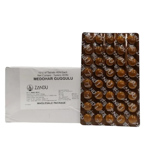 Medohar Guggulu (40Tabs) - Zandu Pharma - AyurCentral Online