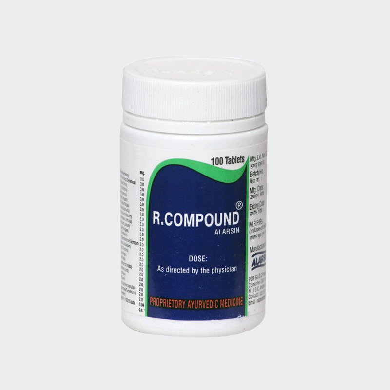 R Compound Tablet (100Tabs) - Alarsin - AyurCentral Online