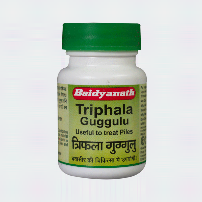 Triphala Guggulu (80Tabs) - Baidyanath - AyurCentral Online