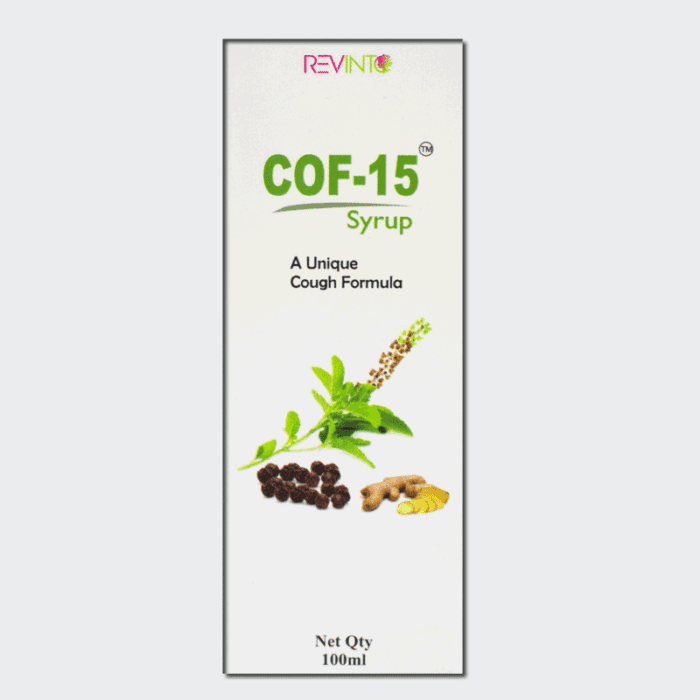 Cof -15 Cough Syrup (100ml) - Revinto - AyurCentral Online