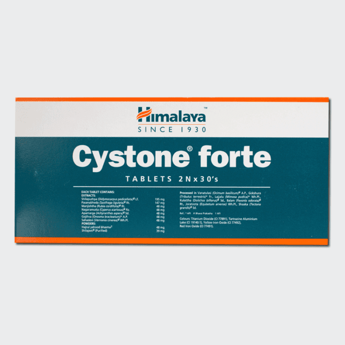 Cystone Forte Tab (30Tabs) – Himalaya - Ayurcentral Online