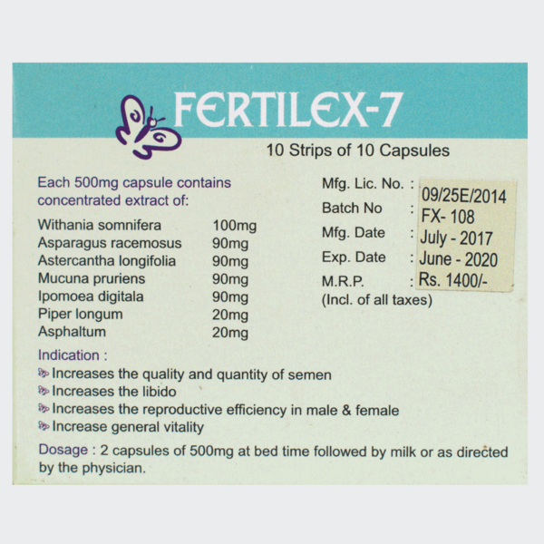 Fertilex-7 Cap (10Caps) - Malabar Ayurveda - AyurCentral Online