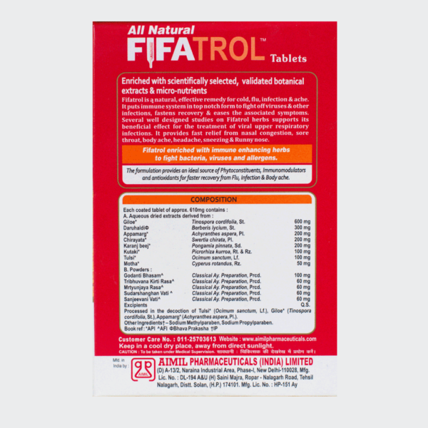Fifatrol Tablet (30Tabs) - Aimil - AyurCentral Online