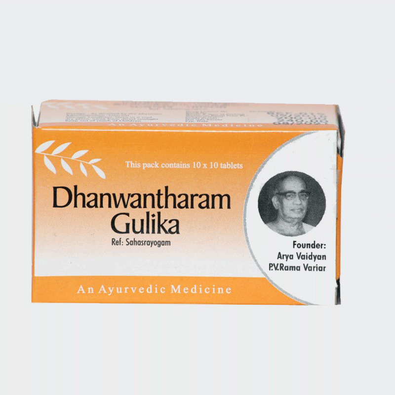 Dhanwantaram Gulika (10Tabs) - Arya Vaidya Pharma - AyurCentral Online