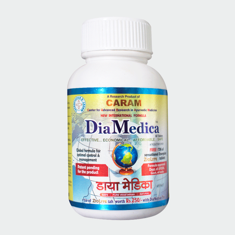 Diamedica Tablet (60Tabs) - Caram Health Care - AyurCentral Online