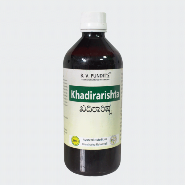 Khadirarishta (500ml) - B.V.Pundit's - AyurCentral Online