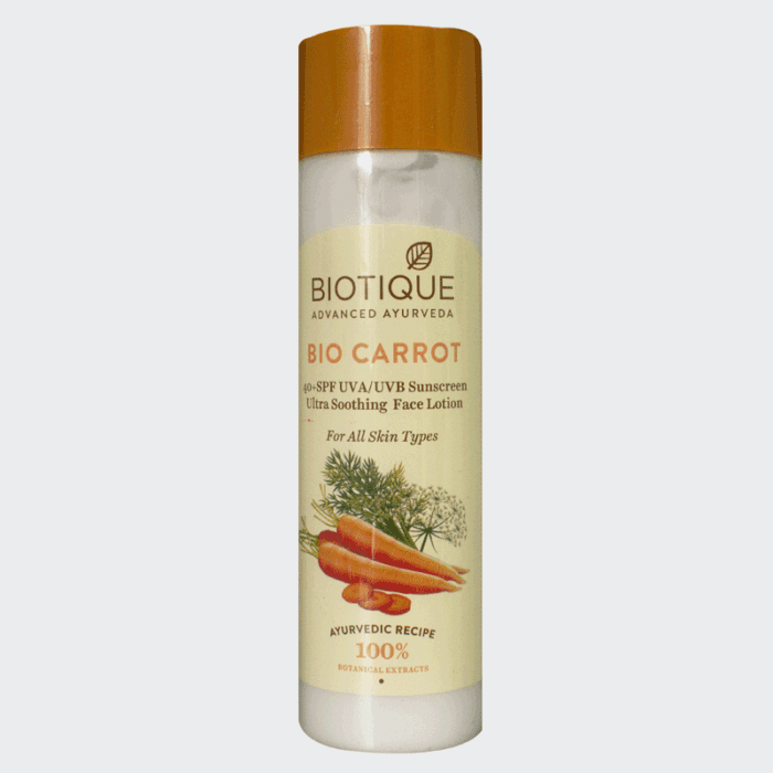 Carrot Lotion Spf-40 - Biotique - AyurCentral Online
