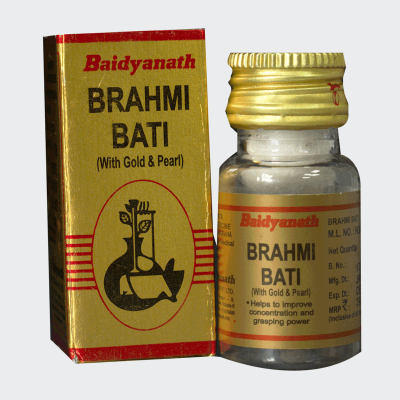Brahmi Bati (Gold& Pearl) - Baidyanath - AyurCentral Online