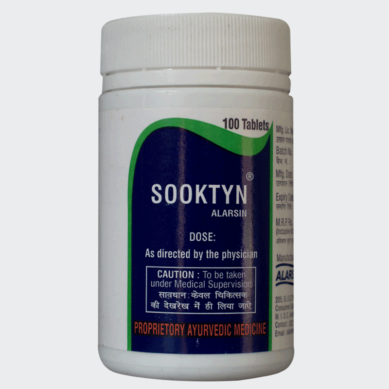 Sooktyn Tablet (100Tabs) – Alarsin | Sooktyn for Hyperacidity ...