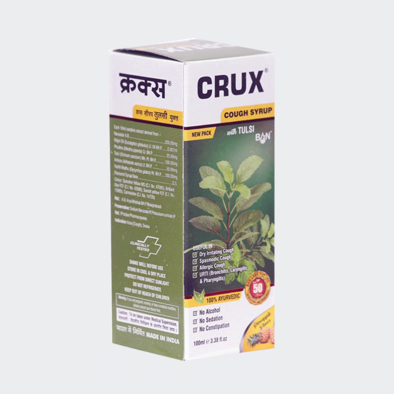 Crux Cough Syrup (100ml) - Ban Labs - AyurCentral Online