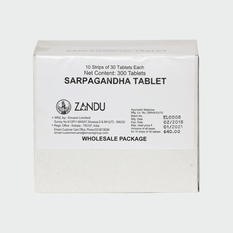 Sarpagandha Tablet (40Tabs) - Zandu Pharma - AyurCentral Online