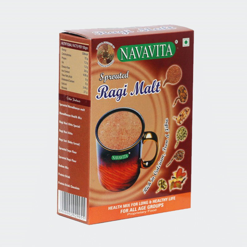 Navavita Sprouted Ragi Malt - Shree Agro Foods - AyurCentral Online