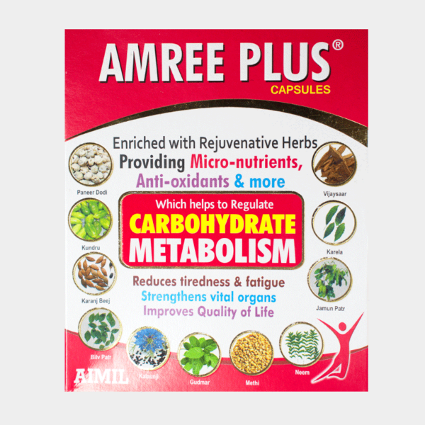 Amree Plus Capsule(20Caps) - Aimil - AyurCentral Online