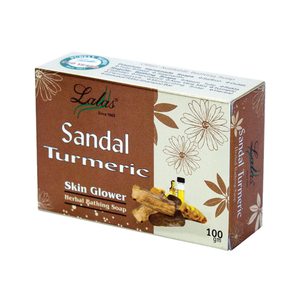 Sandal Turmeric Soap (100Gm) - Lala Dawasaz - AyurCentral Online