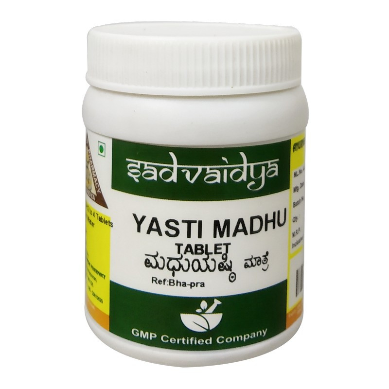 Yashtimadhu Tablet (100Tabs) – Sadvaidya - Ayurcentral Online