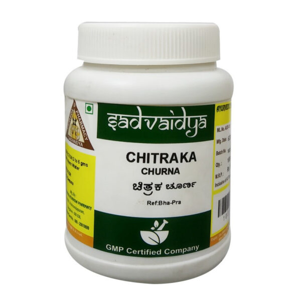 Chitraka Churna (100Gm) - Sadvaidya - AyurCentral Online