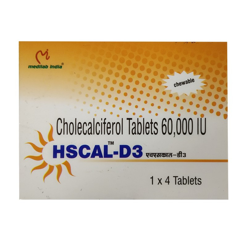 Hs Cal D3 Tablet (4Tabs) - Medilab - AyurCentral Online