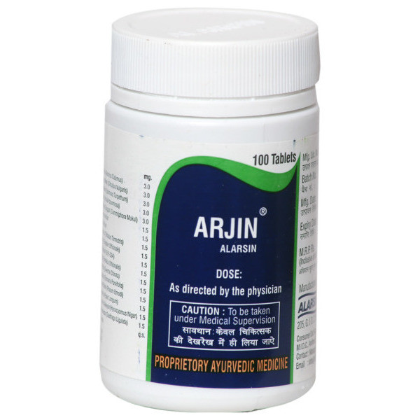 Arjin Tablet (100Tabs) - Alarsin - AyurCentral Online