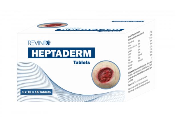 Heptaderm Tablets (15Tabs) - Revinto - AyurCentral Online