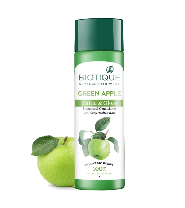 Green Apple Shampoo Conditioner - Biotique - AyurCentral Online