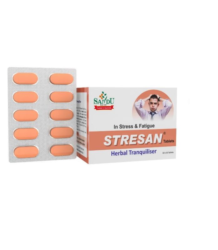 Stressan Tablet (10Tabs) - Sandu Brother - AyurCentral Online