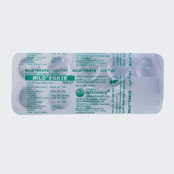 Rilo Forte Tabs(10Tabs) - Relince - AyurCentral Online